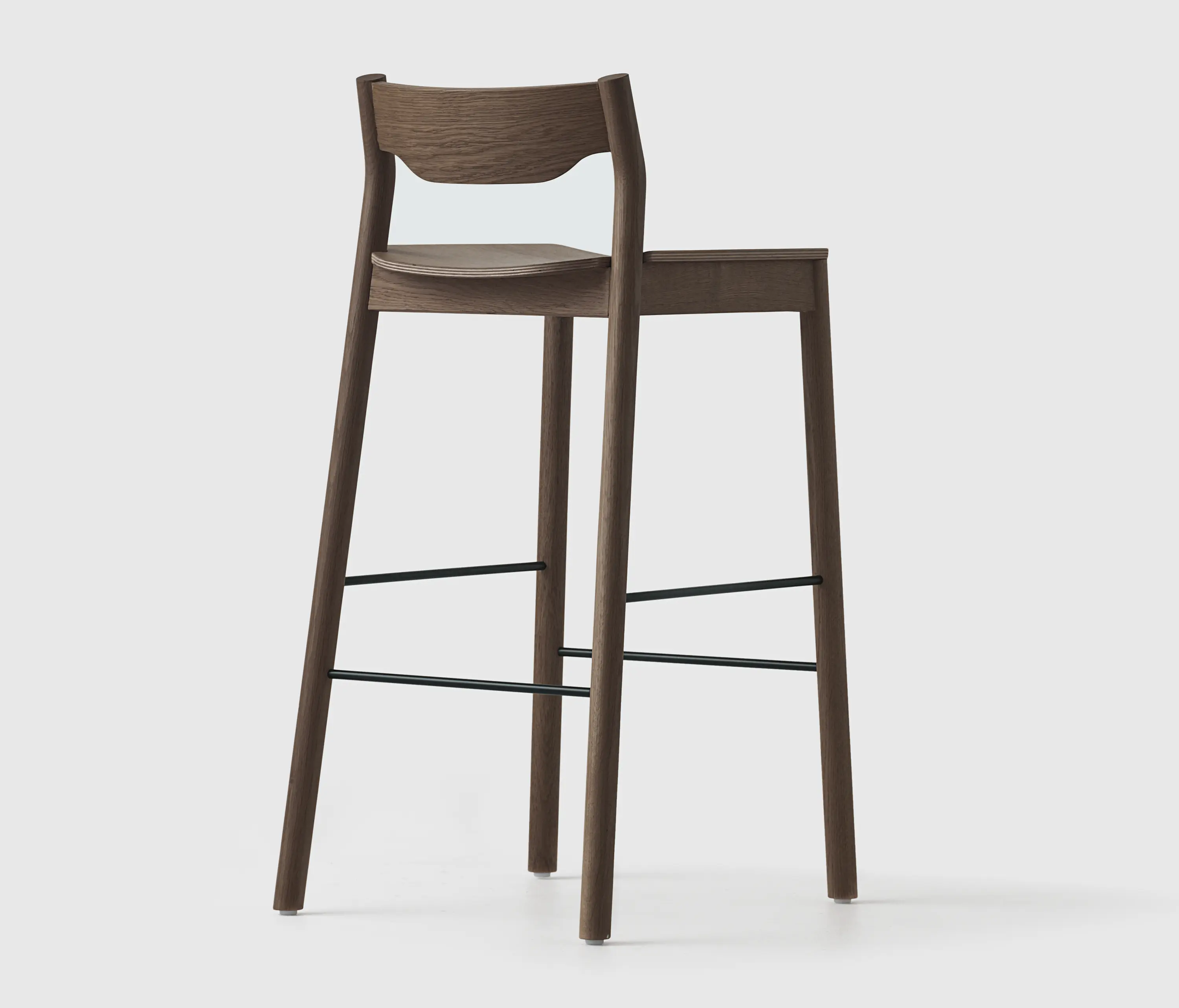 TANGERINE STOOL WITH BACK - UMBER – a fine Bar stools by the hands o ...