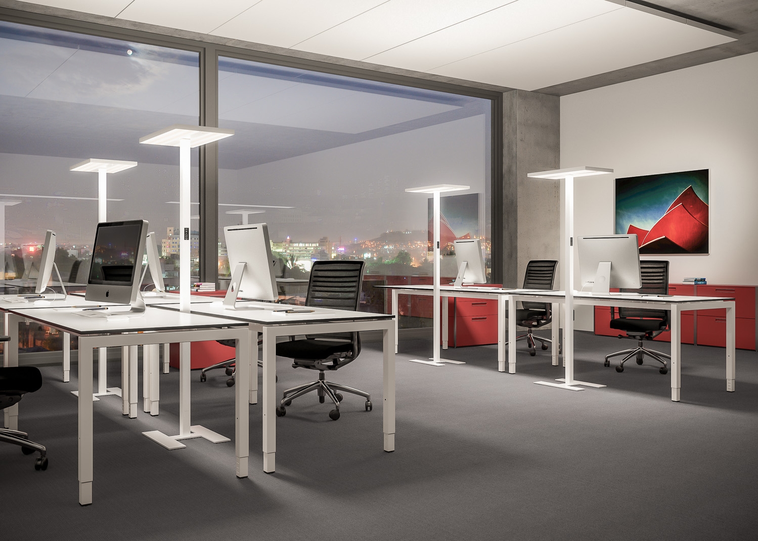 JSL PURE.2 TWIN U FLOOR LIGHT - Free-standing lights from Büro Schoch ...