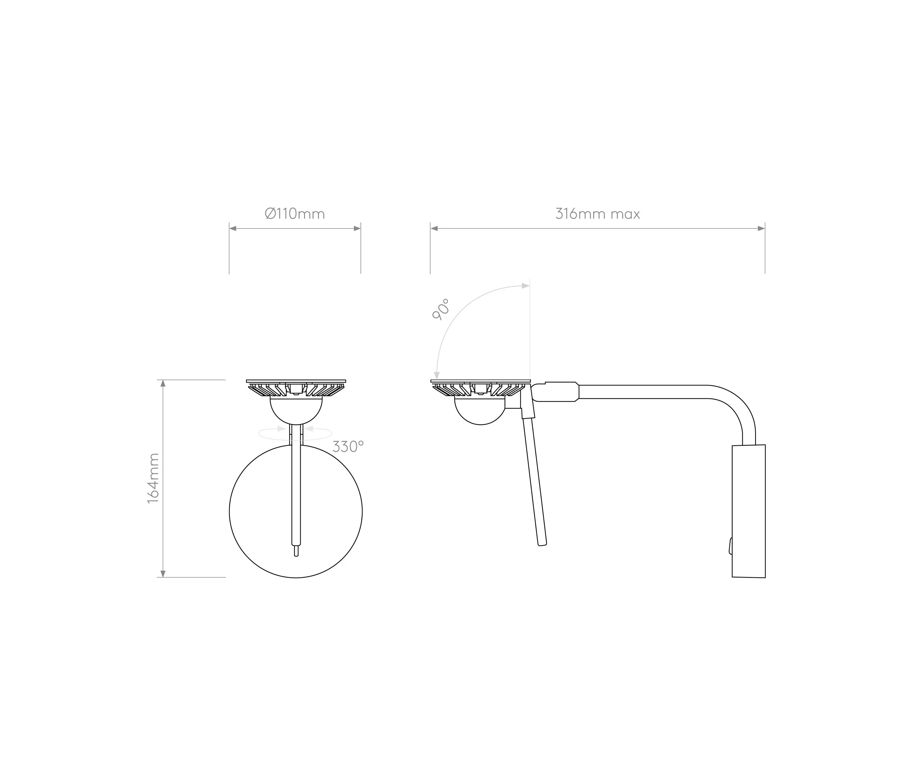 MIURA SWING ARM | MATT BLACK - Wall lights from Astro Lighting | Architonic