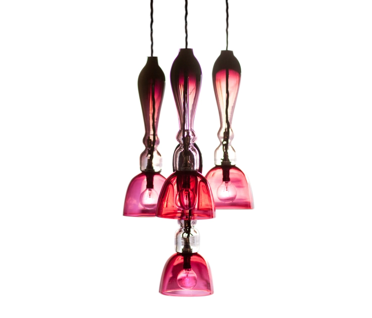 STEMMED CHANDELIER FOUR DROP - Suspended lights from Curiousa&Curiousa ...