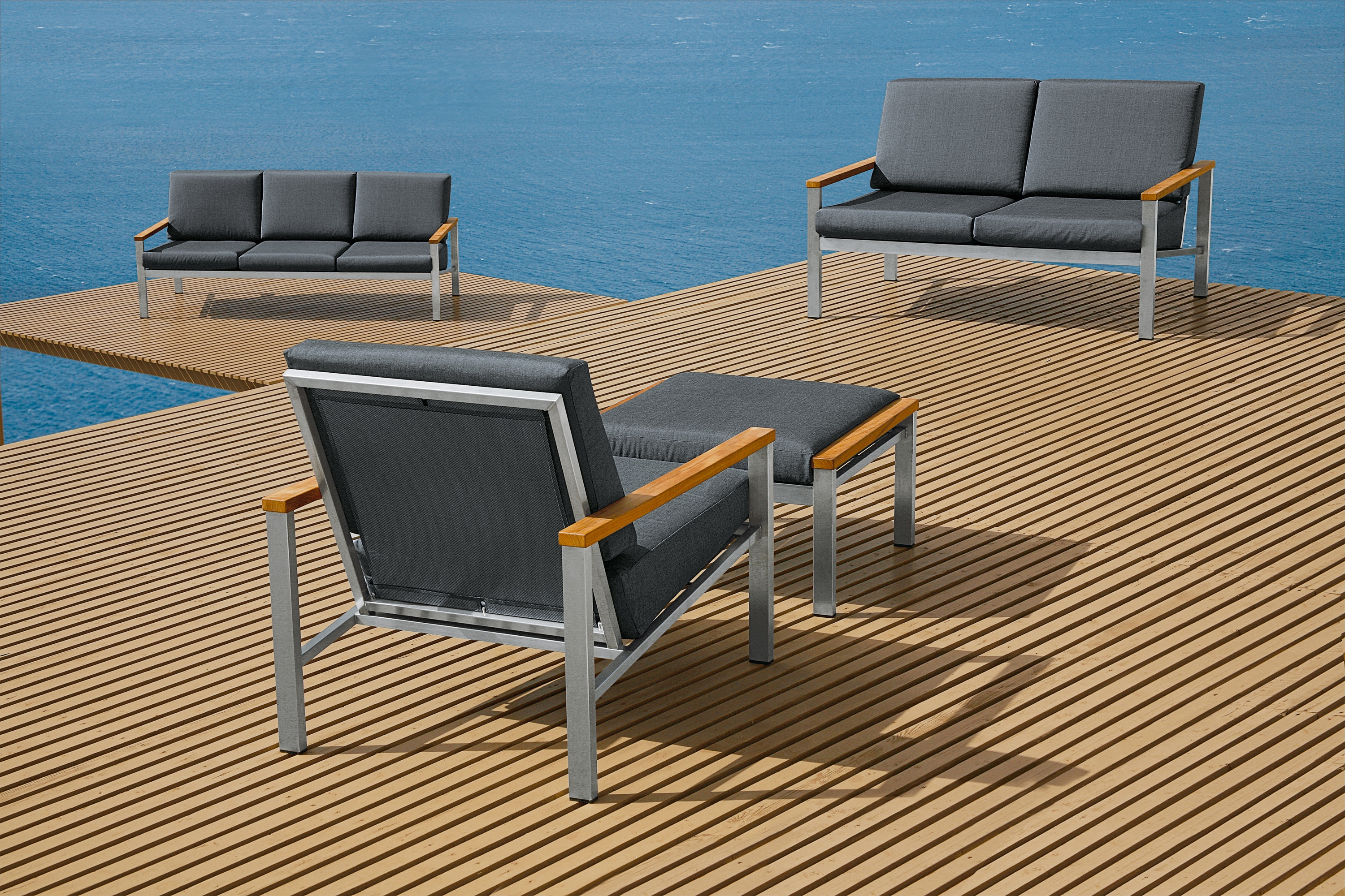 EQUINOX HIGH DINING CHAIR (CHARCOAL SLING) - Bar stools from Barlow ...