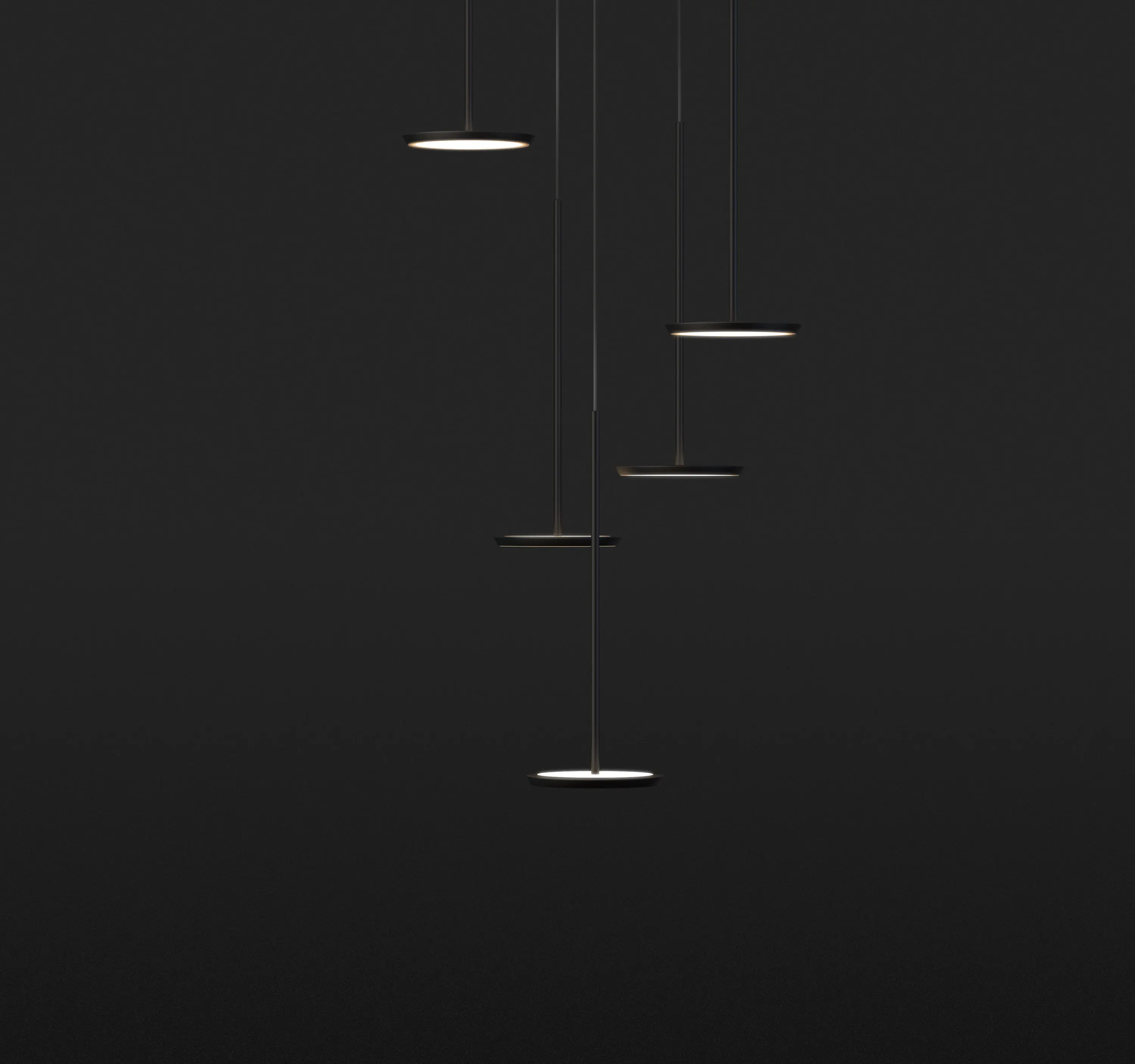 SKY SOLO WITH 17” WHITE CHANDELIER CANOPY – 5 - Suspended lights from ...