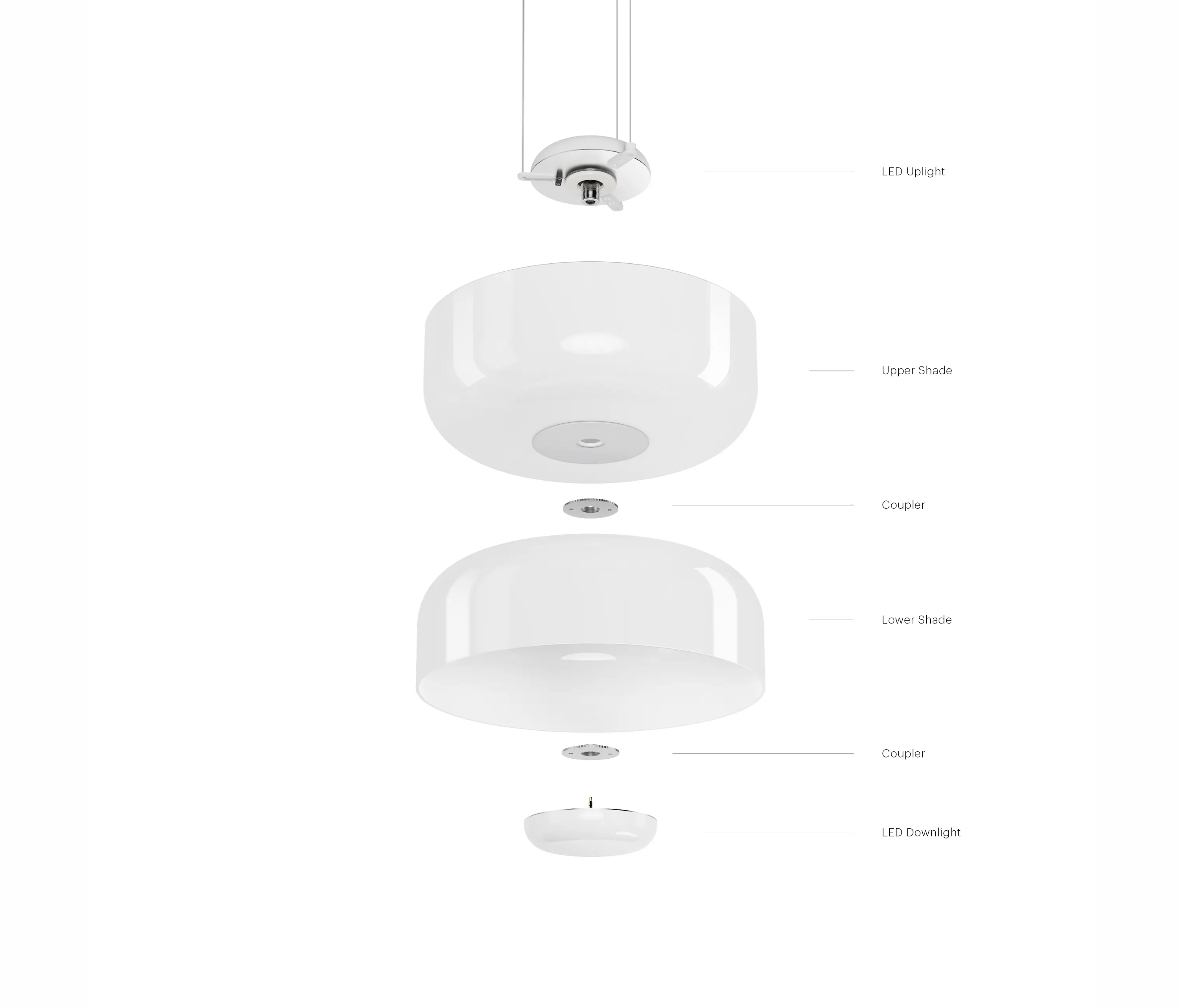 TOTEM DOWNLIGHT ONLY OPAL GLASS SHADE B - Suspended lights from Pablo ...