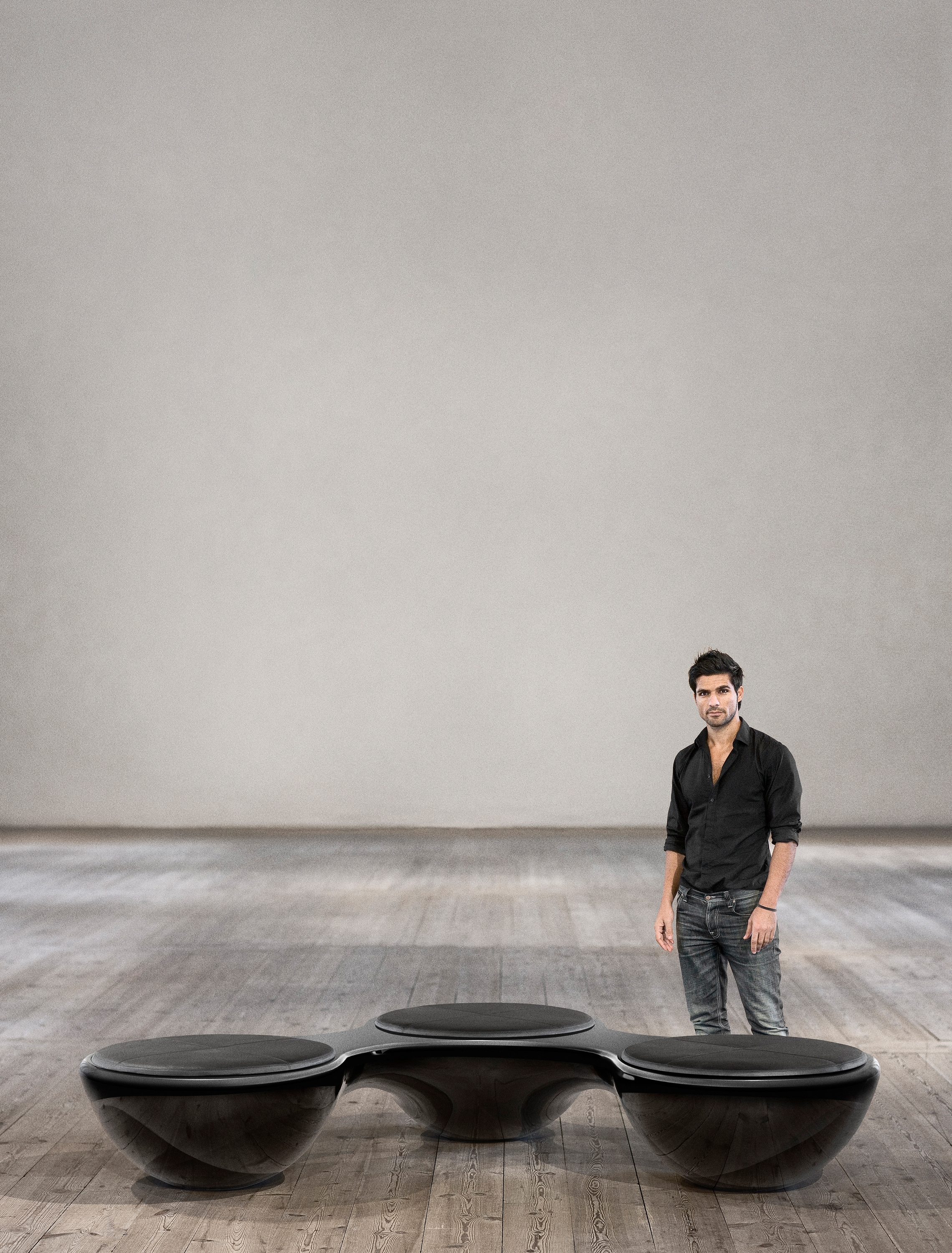 UNION BENCH LEATHER 3 SEATER - Benches from Jangir Maddadi Design ...