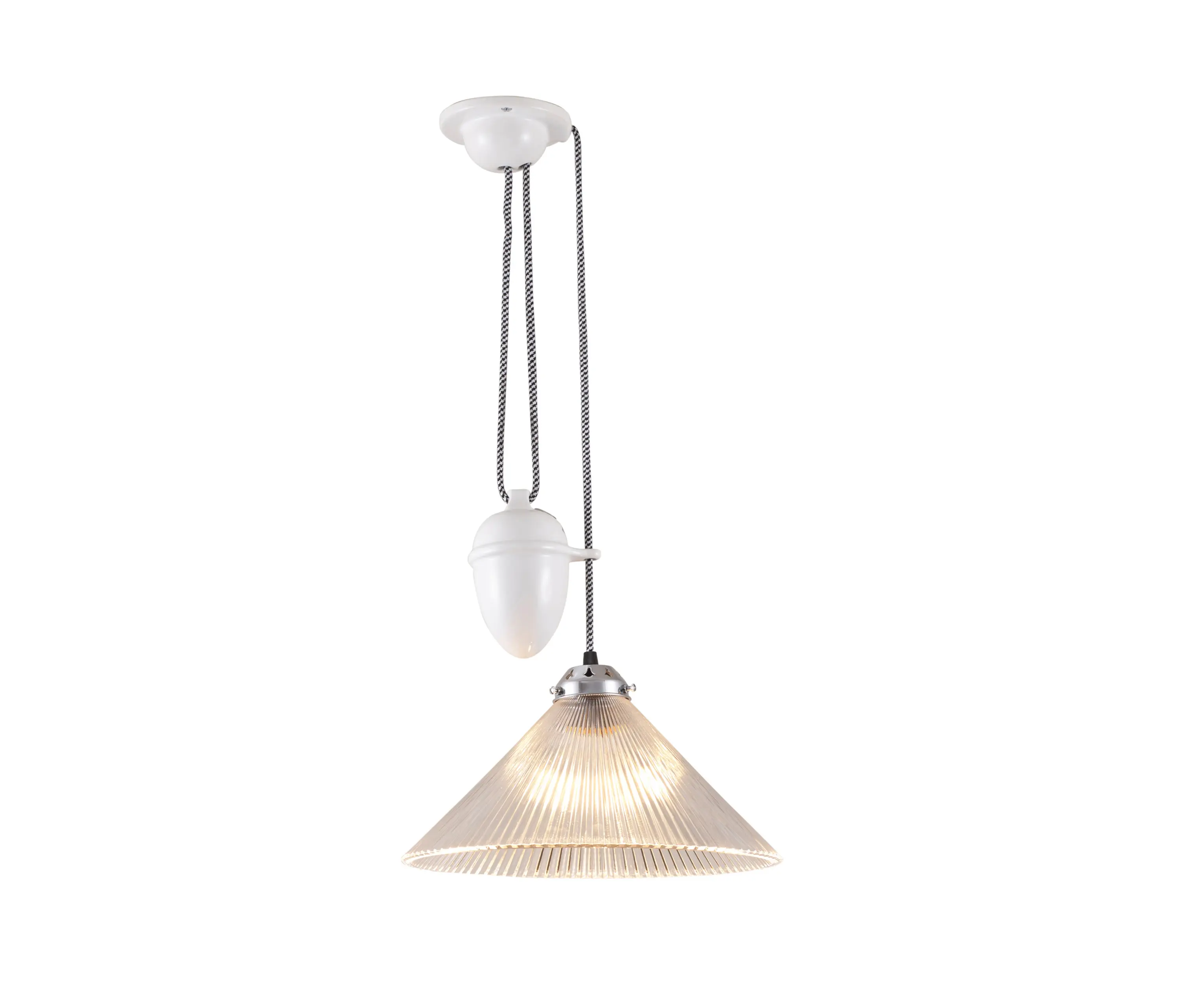 CONICAL PRISMATIC RISE AND FALL PENDANT LIGHT – a fine Suspended lights ...