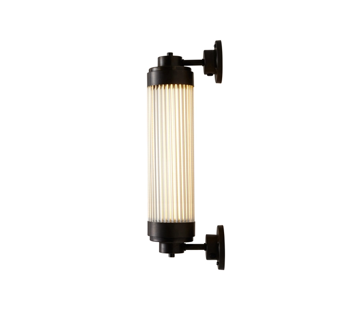PILLAR OFFSET WALL LIGHT,LED, WEATHERED BRASS - Wall lights from ...