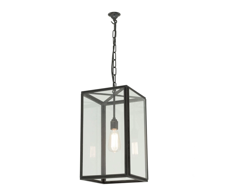 7639 MEDIUM SQUARE PENDANT, EXTERNAL GLASS, WEATHERED BRASS, CLEAR ...