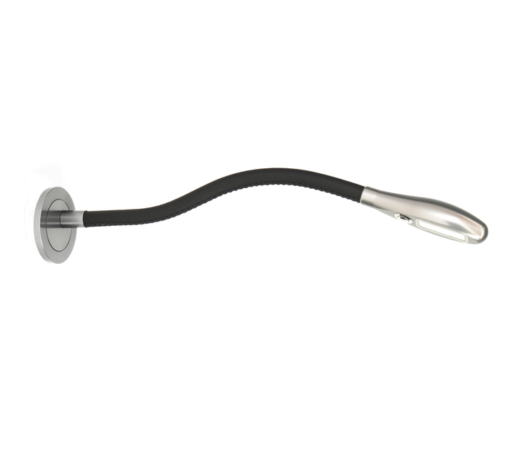 CIRRUS ESCUTCHEON LIGHT, ANODISED TITANIUM WITH BLACK LEATHER - Wall ...