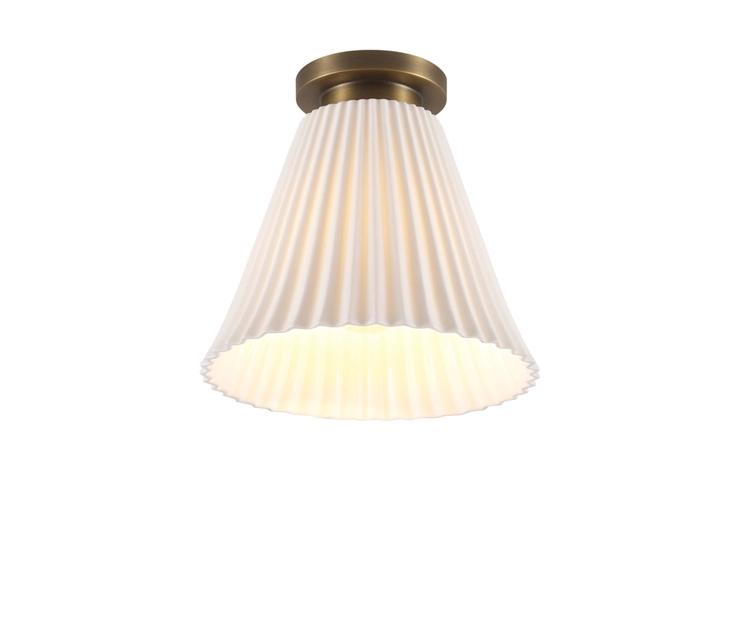 HECTOR LARGE PLEAT CEILING LIGHT, ANTIQUE BRASS - Ceiling lights from ...