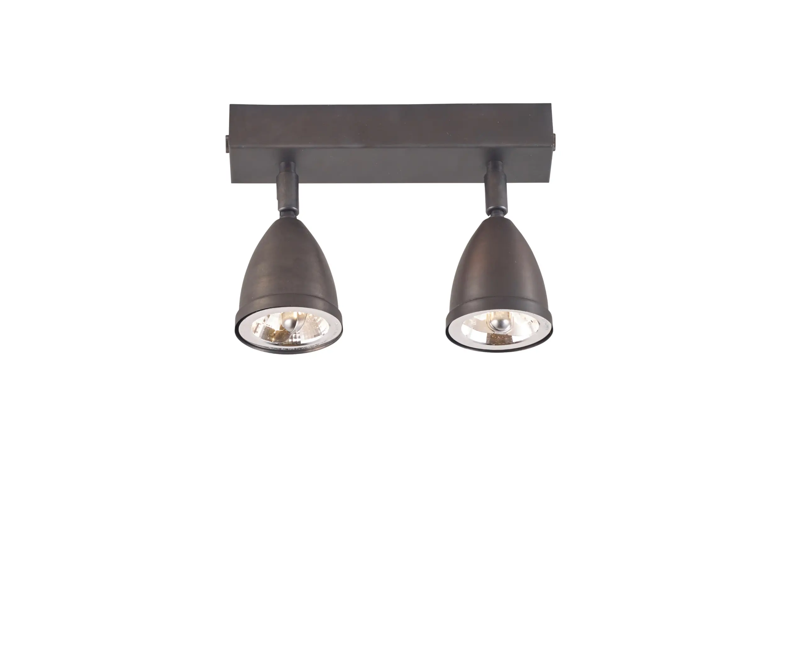 WHITBY DOUBLE SPOTLIGHT, WEATHERED BRASS, WITH SHADE AND INTEGRAL ...