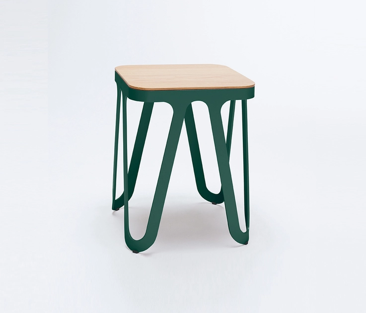 LOOP STOOL WOOD - MOSS GREEN/ ASH NATURAL - Stools from NEO/CRAFT ...