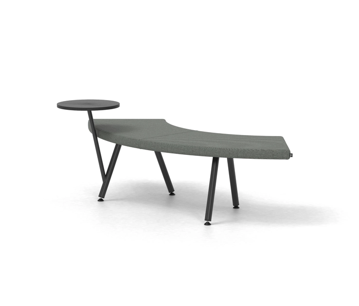 AUTOBAHN, 90˚ CURVED SEAT WITH FLOATING TABLE - Benches from Derlot ...