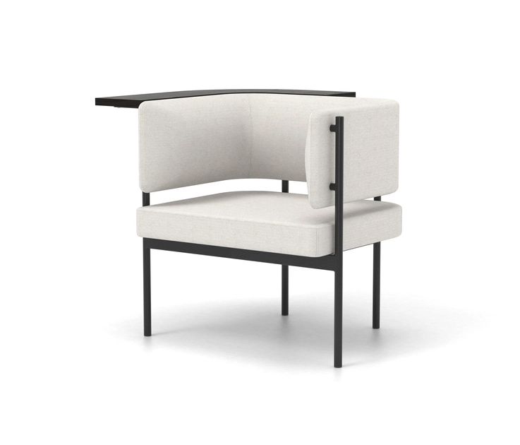 CRESCENT, ARMCHAIR WITH FLOATING TABLE - Armchairs from Derlot | Architonic