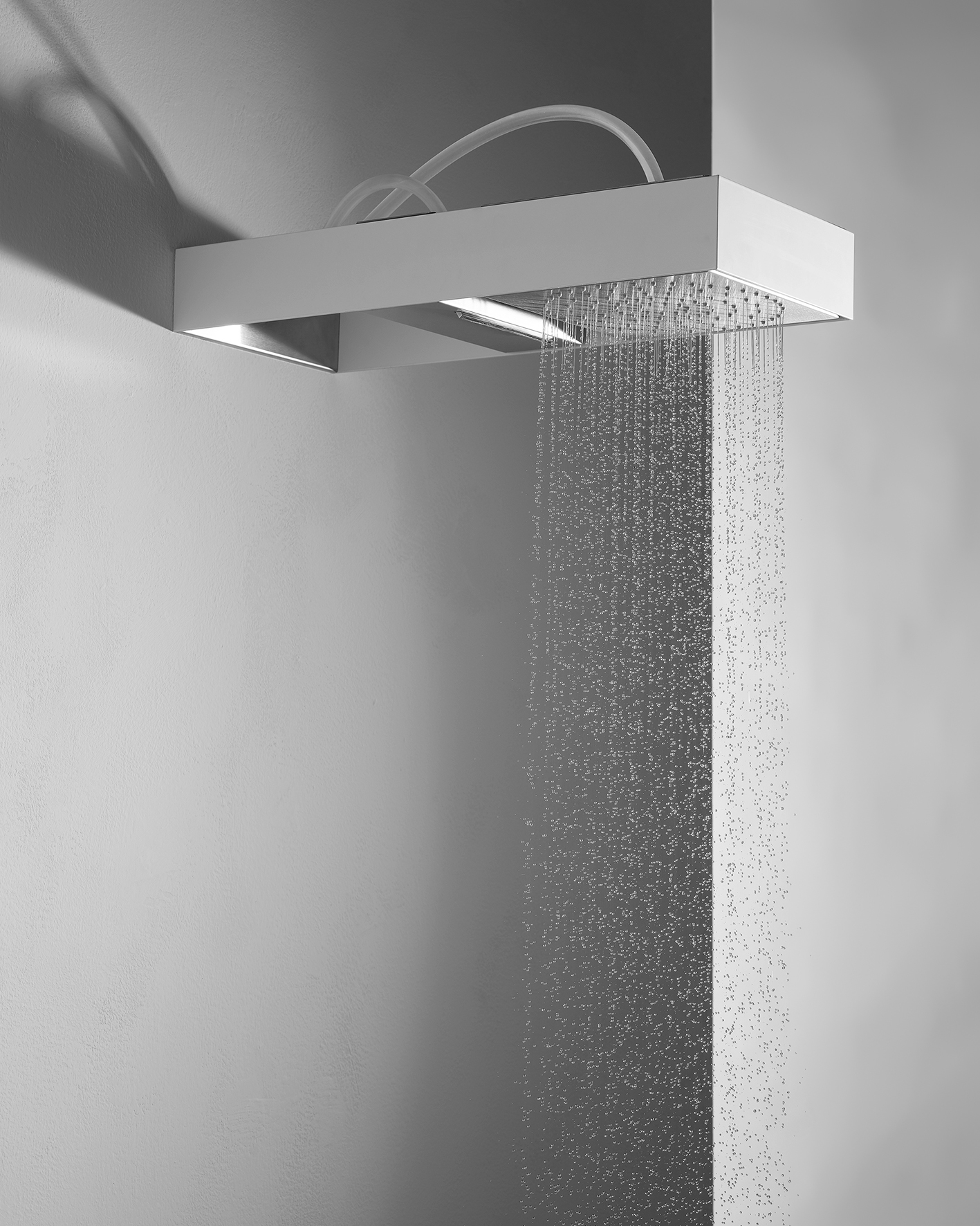 MOOVE F2993VT | CEILING MOUNTED SHOWERHEAD WITH TEMPERED GLASS FRAME - Shower controls from Fima ...