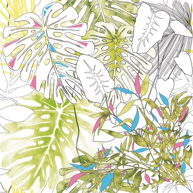 JUNGLE ANIMALIÉR FLORA EQUATORIALE AGGRESSIVE | JU6060FLA - Ceramic ...