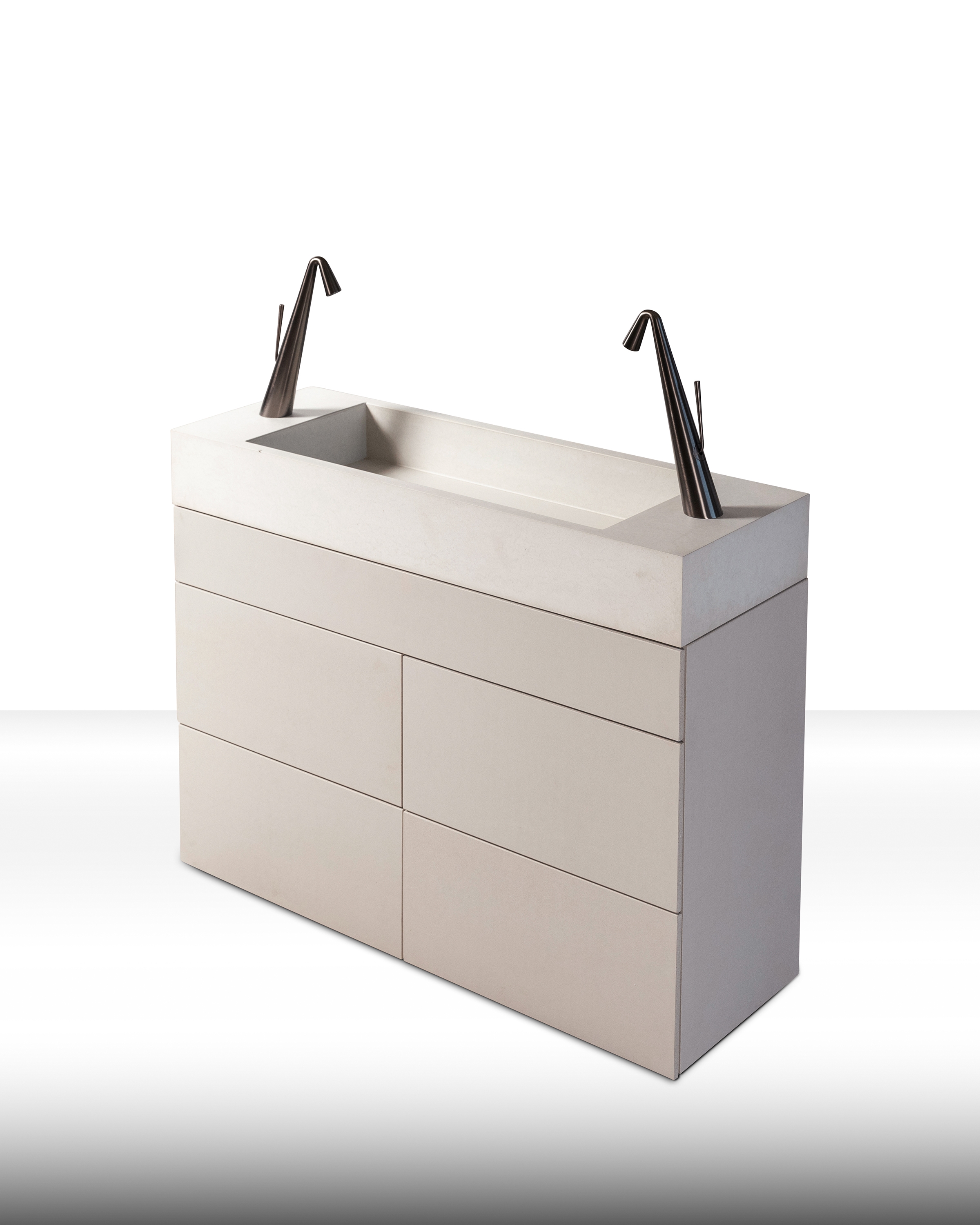 DADE ELEMENT 120 DOUBLE BETON WASCHBECKEN - Waschtische von Dade Design ...