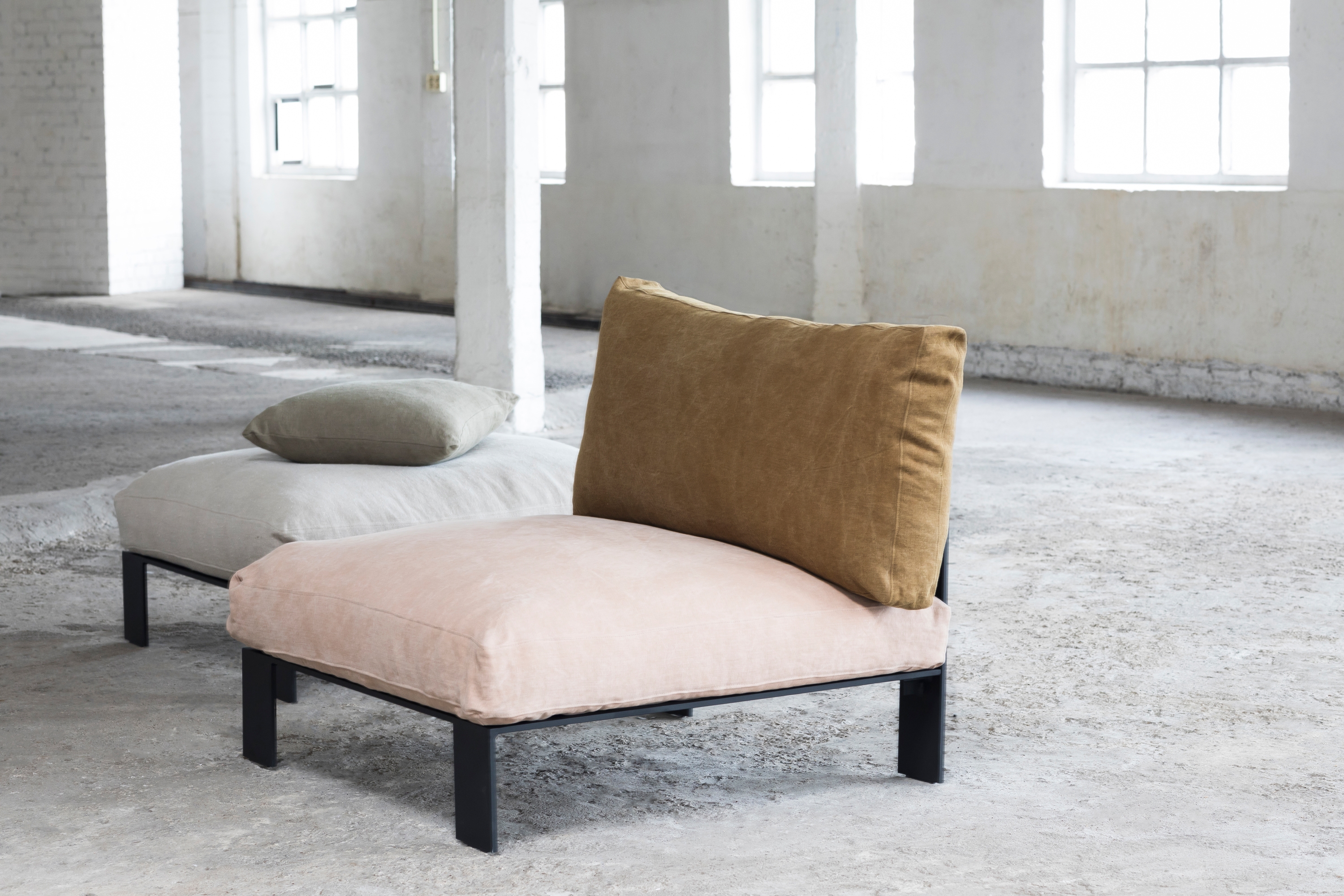 INTERIOR DESIGN BY BEA MOMBAERS BENCH TWO SEATER APRICOT - Sofas from ...