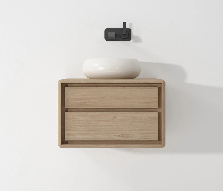 ALBA HANGING BASIN WITH VERTICAL DRAWERS - Vanity units from Karpenter ...