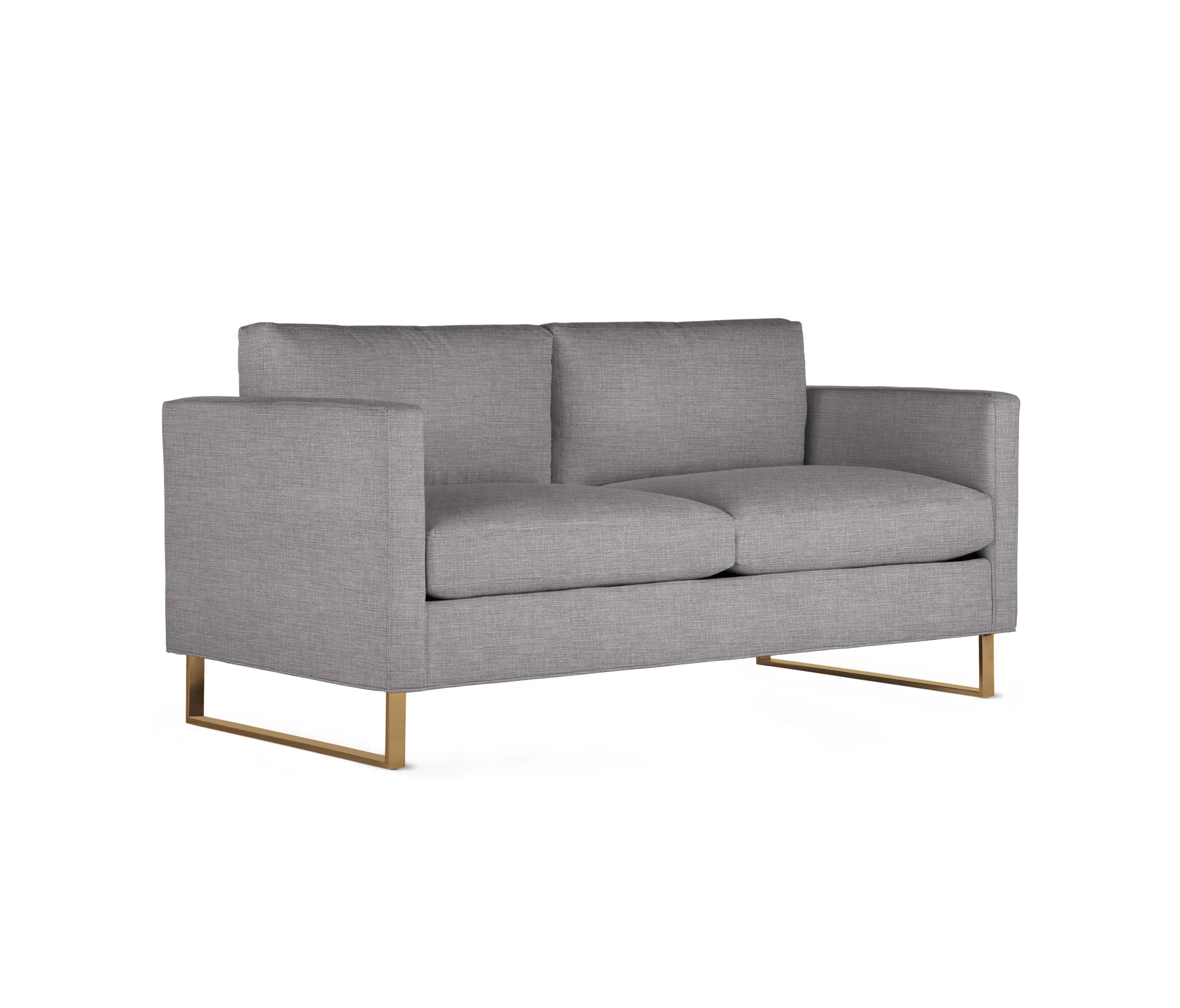 GOODLAND TWO-SEATER SOFA IN FABRIC, BRONZE LEGS – Divani di Design ...