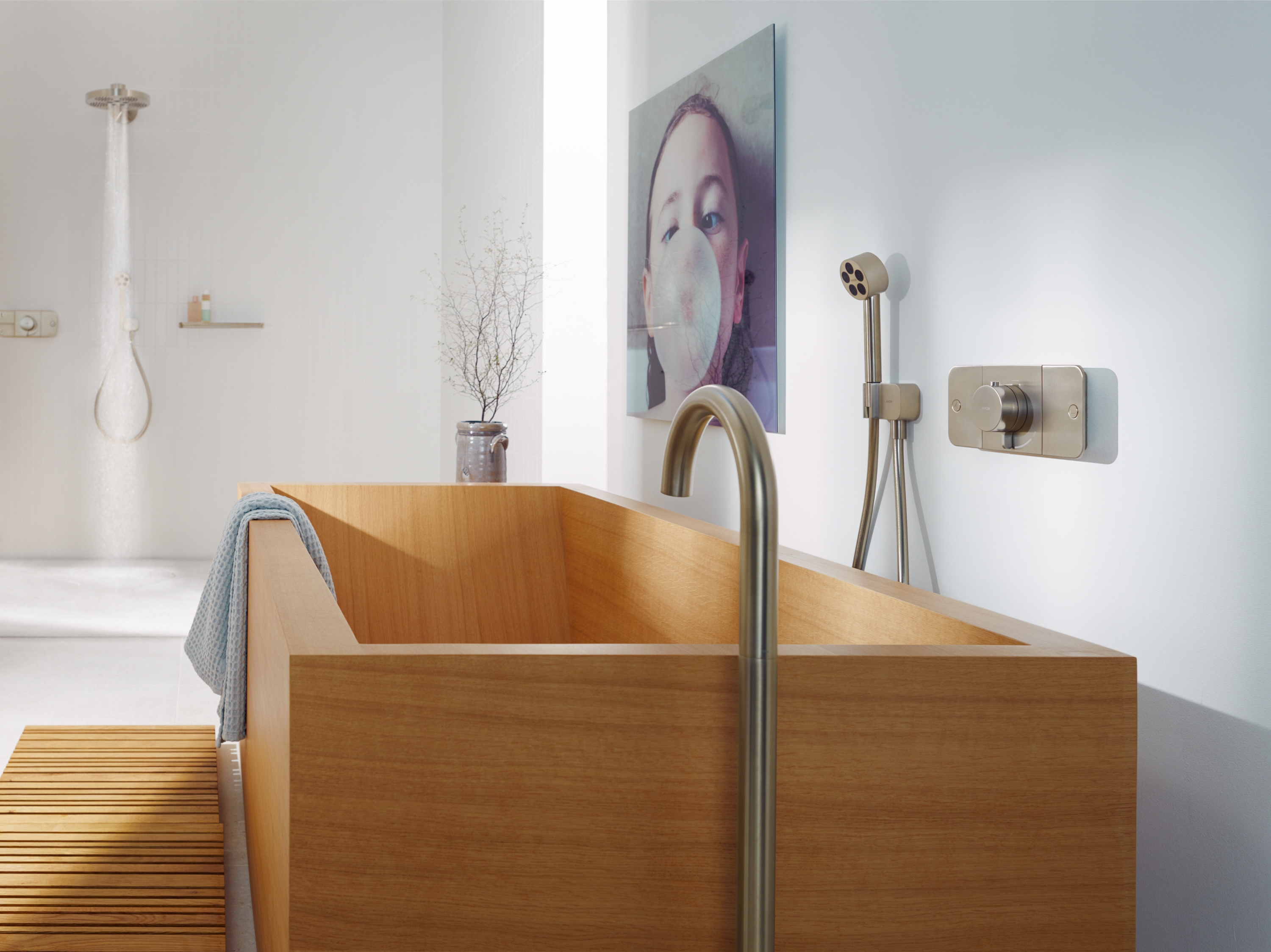 AXOR UNO SINGLE LEVER SHOWER MIXER FOR EXPOSED INSTALLATION ZERO HANDLE ...