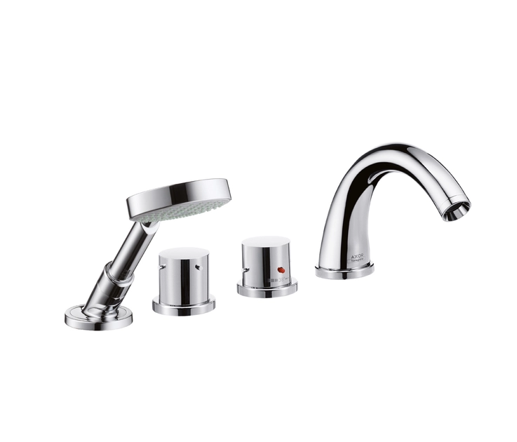 AXOR STARCK 4-HOLE THERMOSTATIC TILE MOUNTED BATH MIXER DN15 - Bath ...