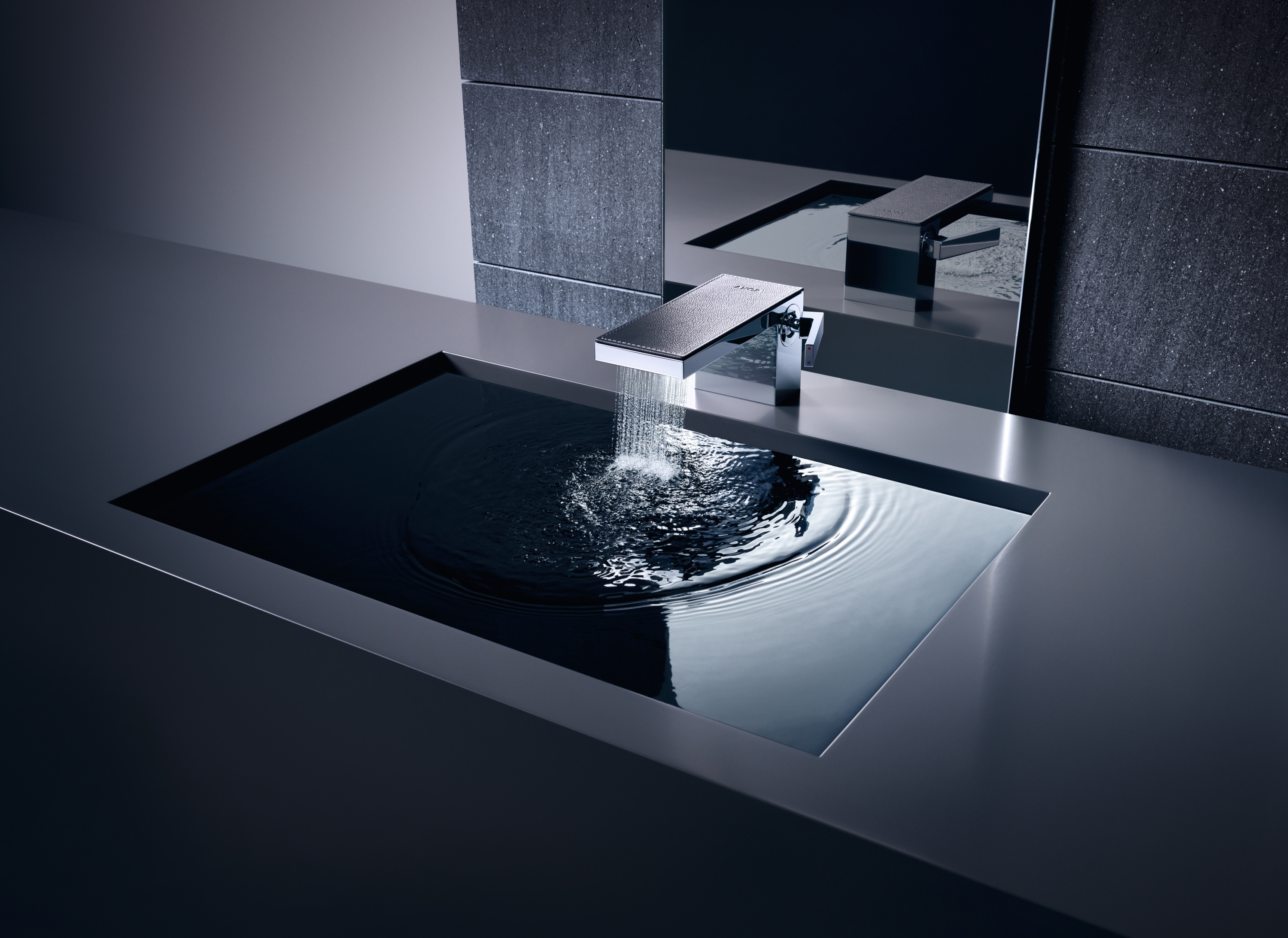 AXOR MYEDITION SINGLE LEVER BASIN MIXER 230 WITH PUSH-OPEN WASTE SET ...