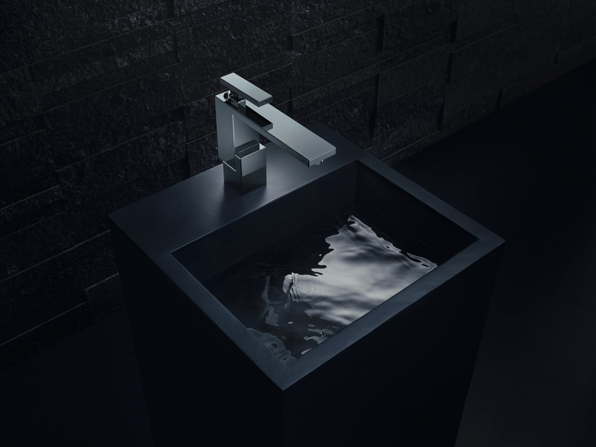 AXOR EDGE | SINGLE LEVER BASIN MIXER 130 WITH PUSH-OPEN WASTE SET ...
