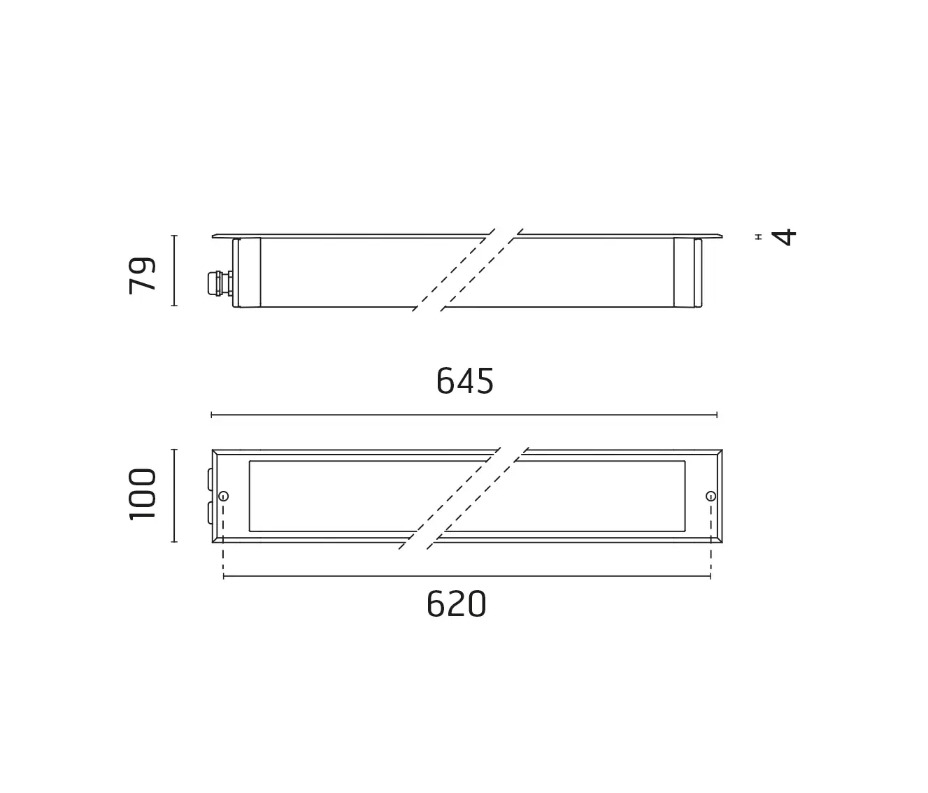 CIELO POWER LED / L 645 MM - TRANSPARENT GLASS - ADJUSTABLE OPTIC ...
