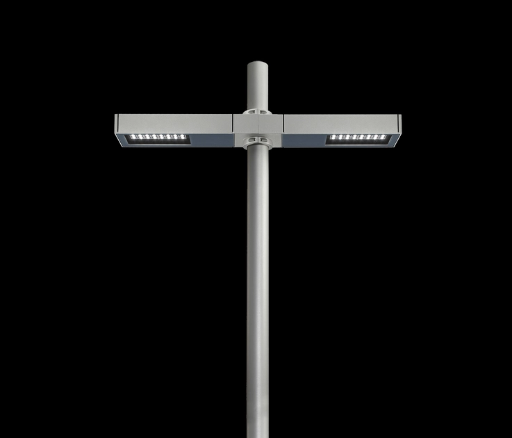 DOOKU 400 POWER LED / POLE Ø 76MM - DOUBLE TOP POLE - STREET LIGHT ...