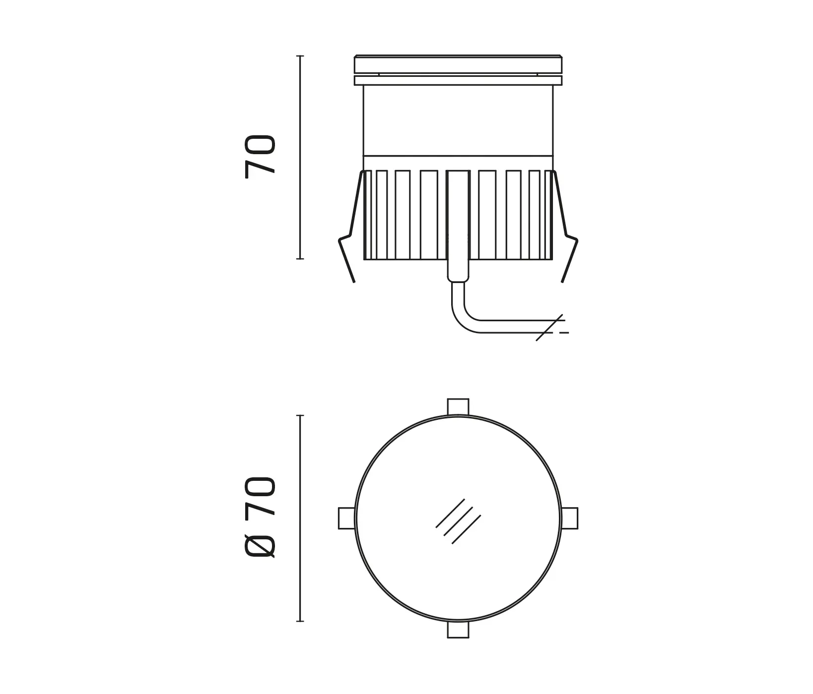 TAPIOCA RGB POWER LED / Ø 70MM - VETRO TRASPARENTE - FASCIO STRETTO 10 ...