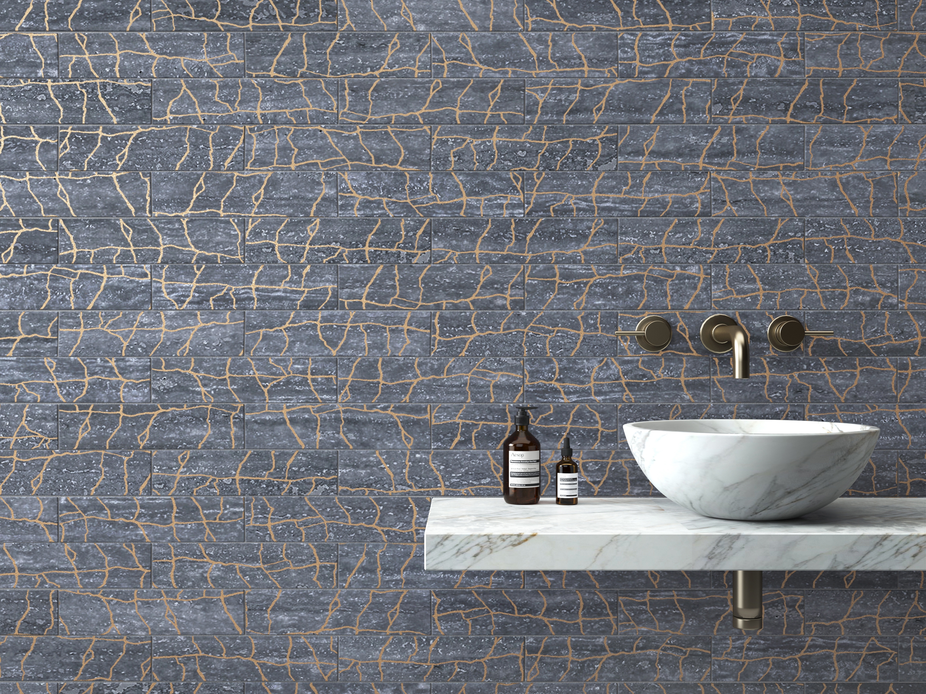 KINTSUGI VERDE TILES - Natural stone tiles from Claybrook Interiors Ltd ...