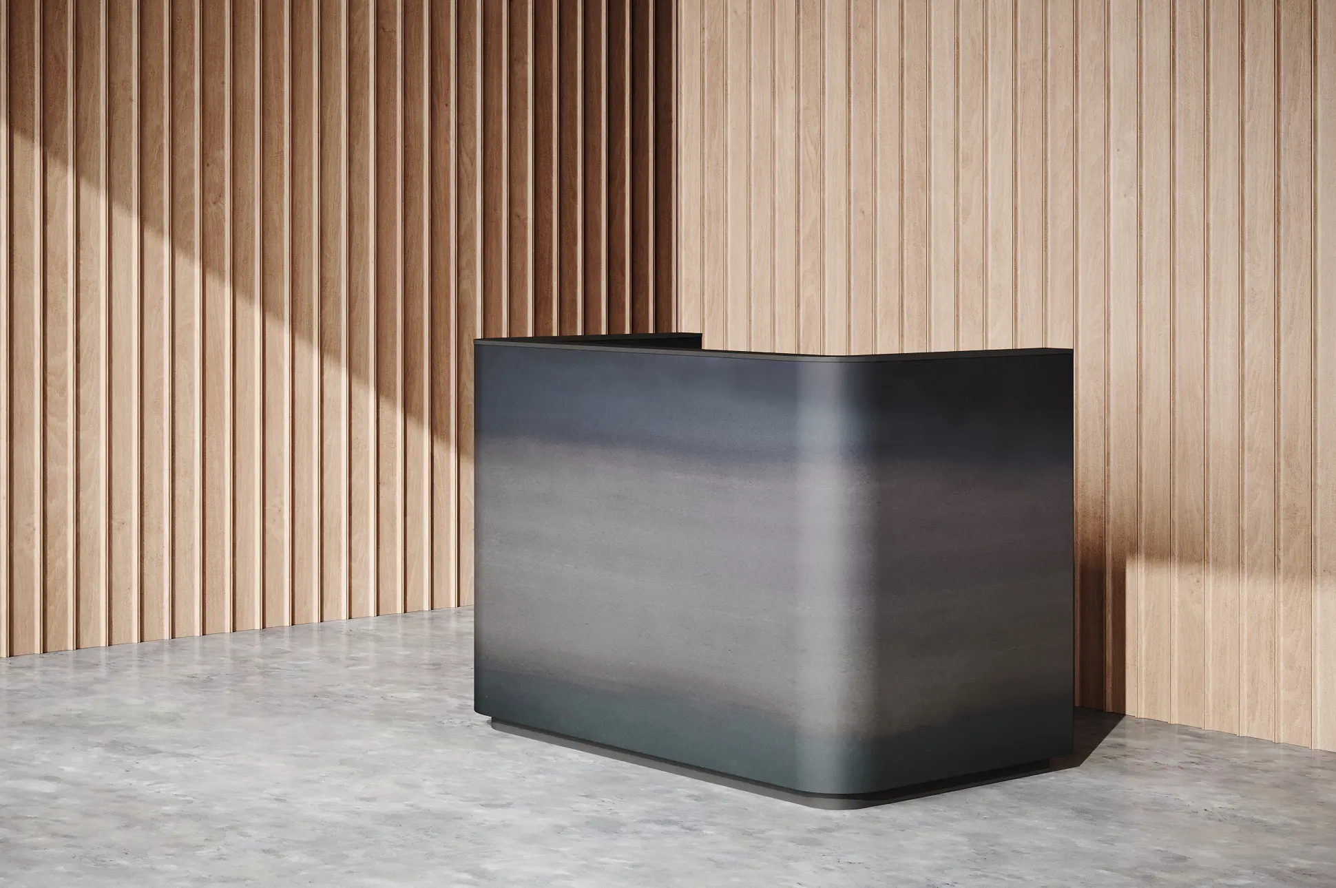 FLO GREETER IN HOT ROLLED STEEL CONFIGURATION 1 - Lecterns from Isomi ...