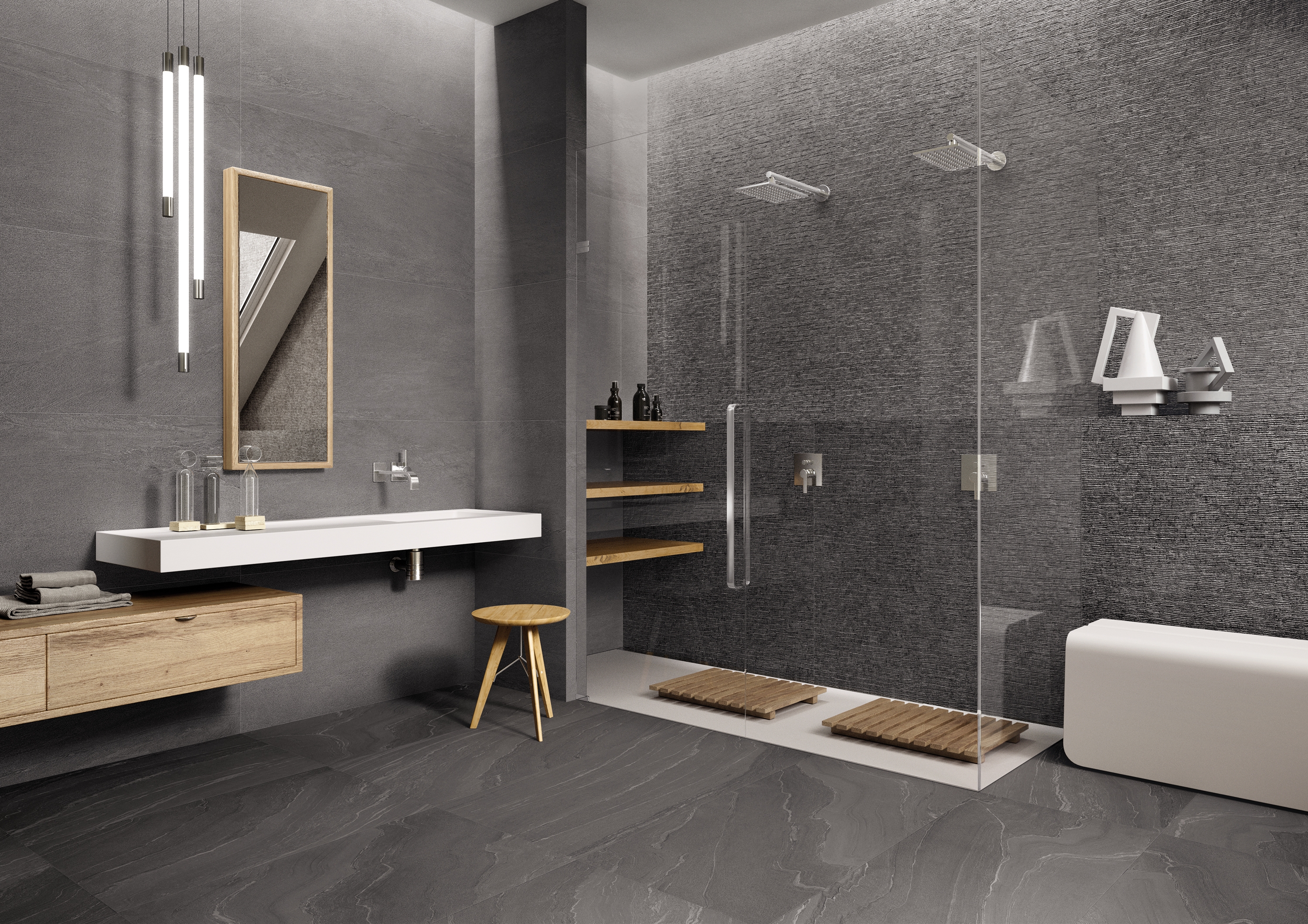 LISTELLI SFALSATI MARTELLATA WHITE - Ceramic mosaics from EMILGROUP ...