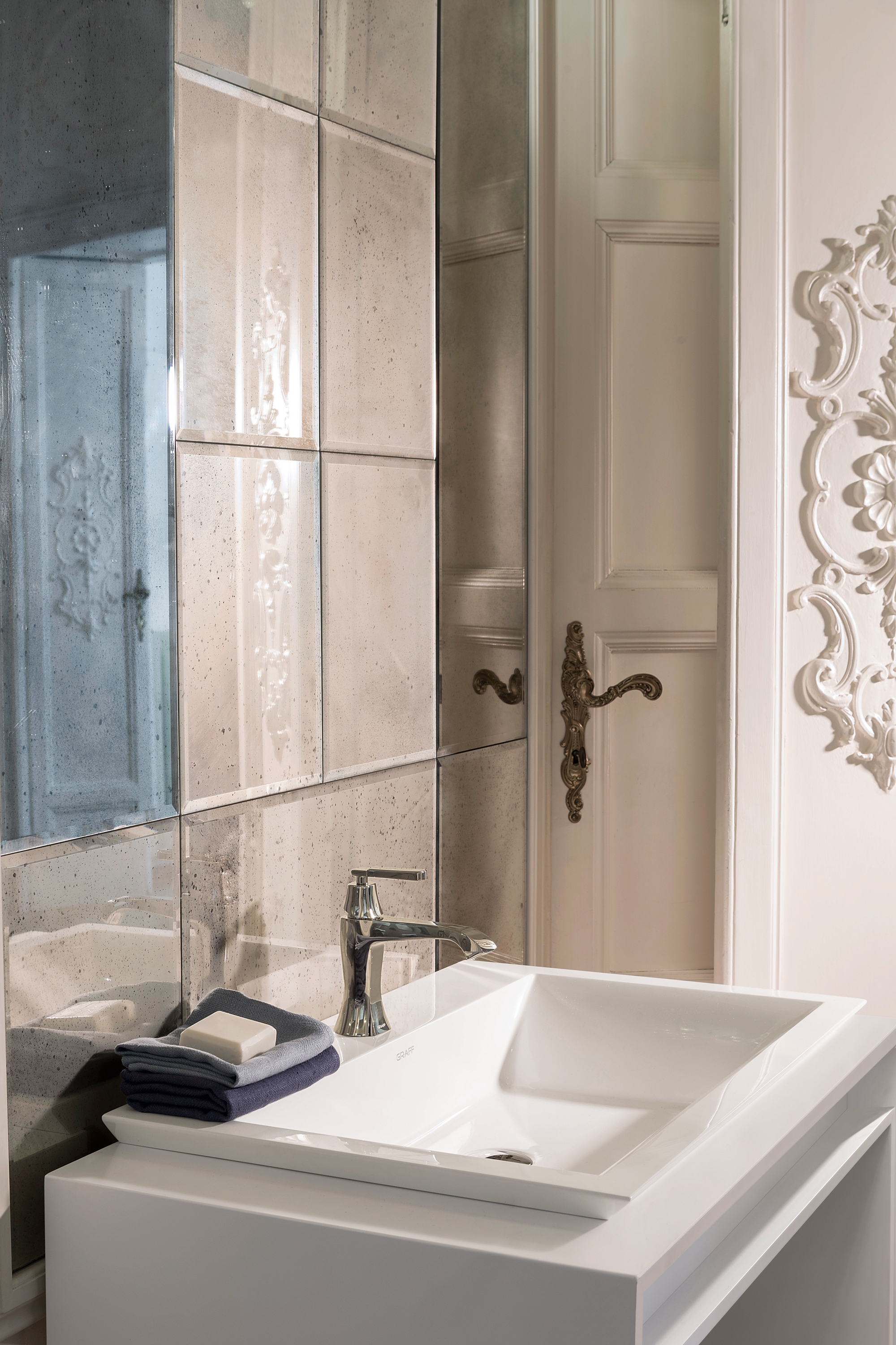 FINEZZA - 3/4" CONCEALED THERMOSTAT AND CUT-OFF VALVE - EXPOSED PARTS ...