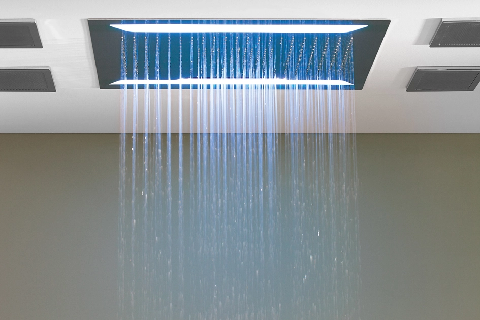 AQUA-SENSE - MULTIFUNCTION SHOWERHEAD- CEILING MTD./RAIN/LED LIGHT ...