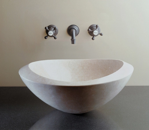 ROMA VESSEL SINK, PAPIRO CREAM MARBLE - Wash basins from Stone Forest ...