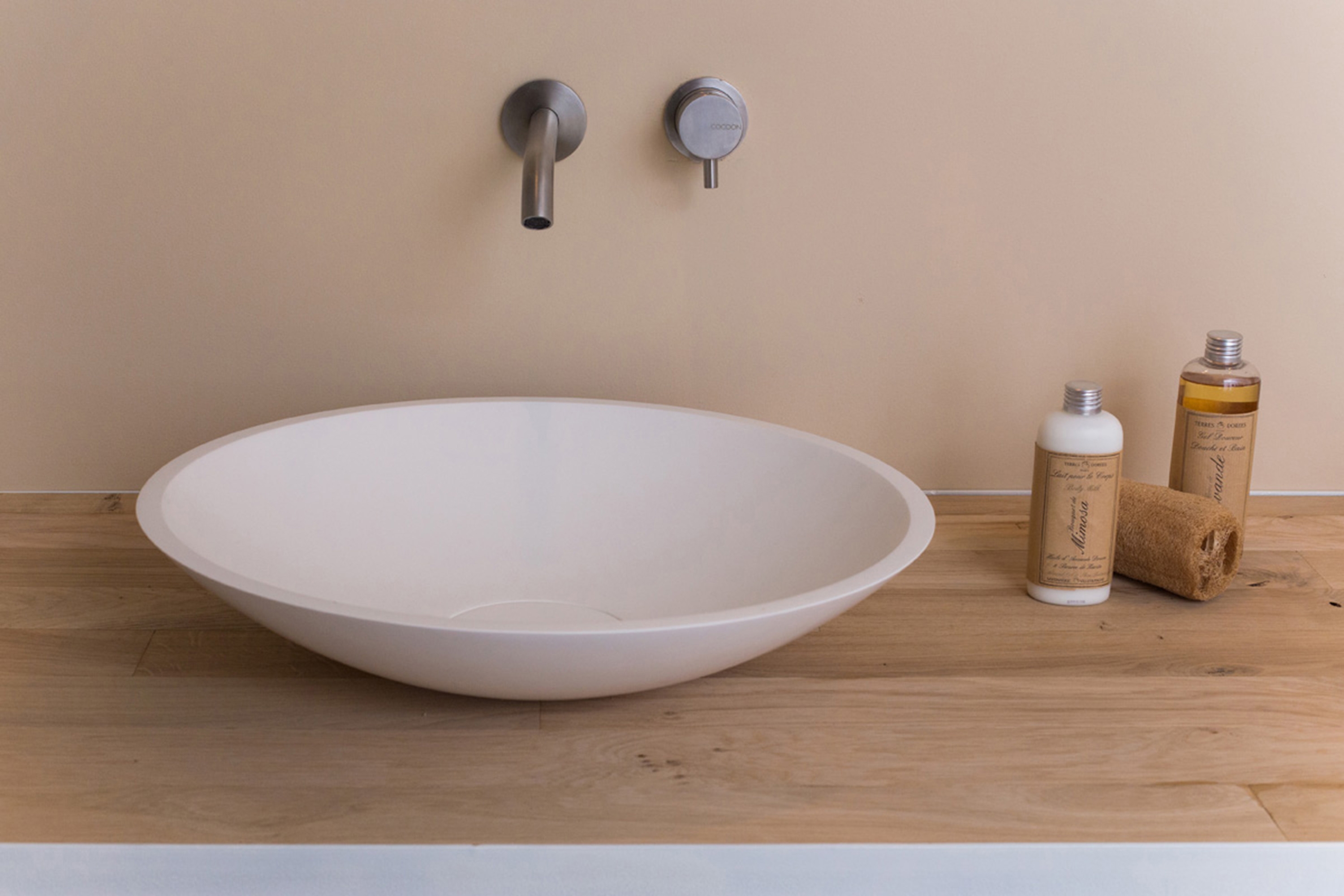 BUILT-IN RECESSED WALL MIXER WITH 20 CM SPOUT - Wash basin taps from ...