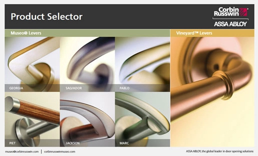 DECORATIVE HARDWARE PRODUCT SELECTOR - Lever handles from Corbin ...