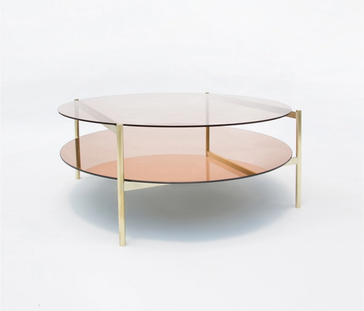 DUOTONE CIRCULAR COFFEE TABLE | BRASS / ROSE - Coffee tables from Yield ...