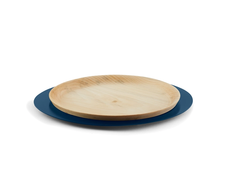 AURORA - SMALL Ø 37 CM BLUE METAL CROWN - Trays from Incipit Lab srl ...