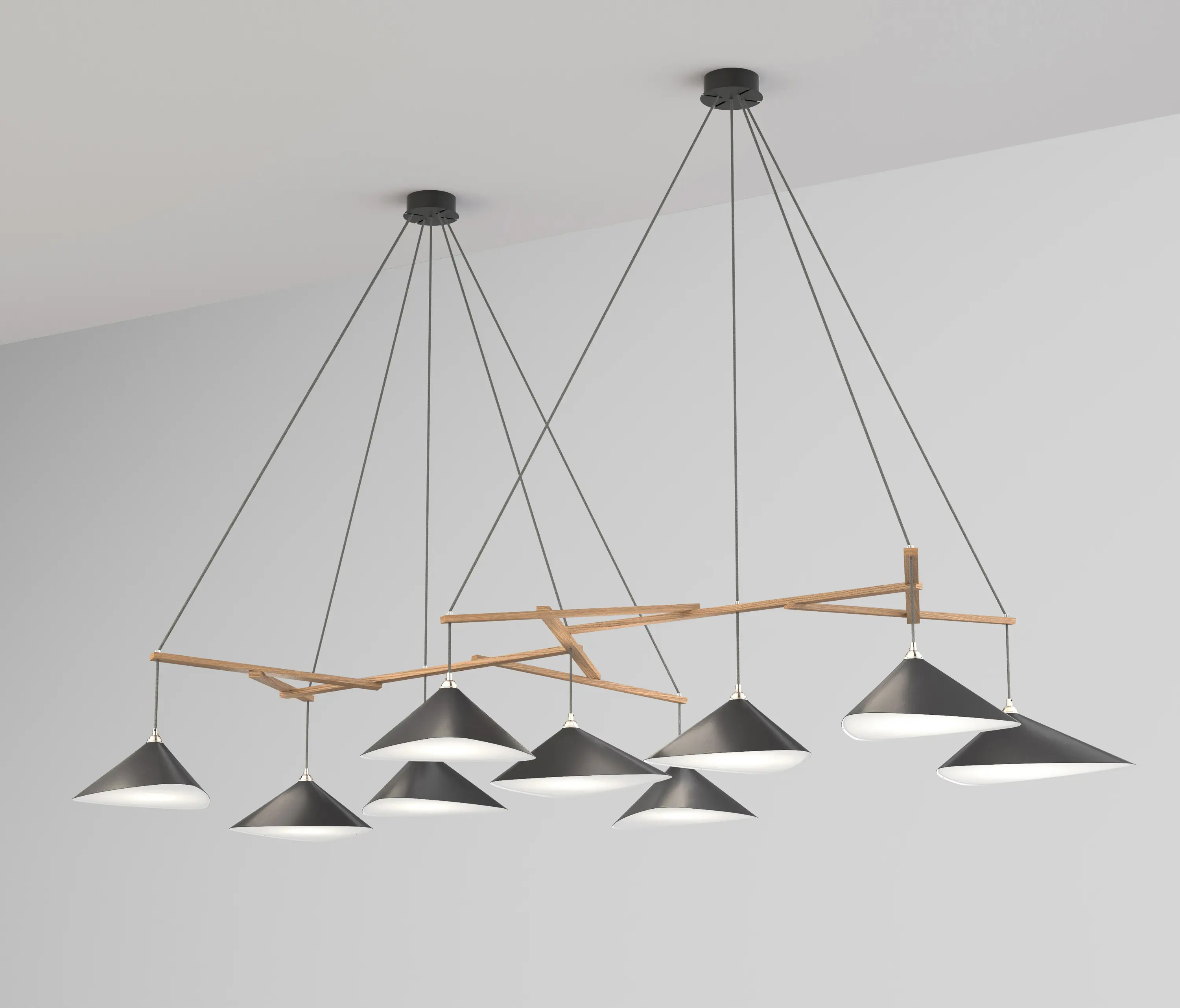 EMILY GROUP OF NINE SEMI-MATTE - Suspended lights from Daniel Becker ...