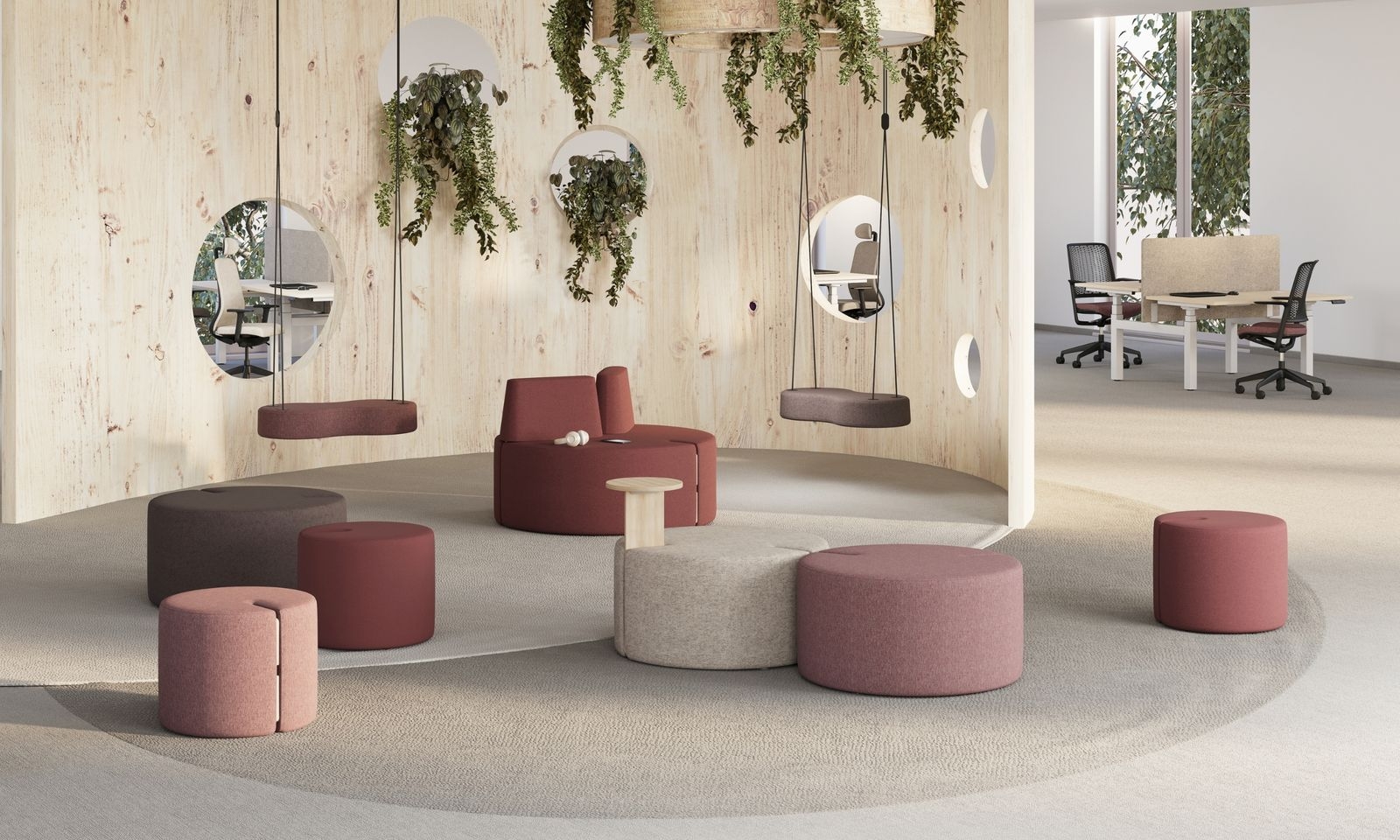 TRI.PLY MODULAR SYSTEM SET OF POUFFES - Poufs / Polsterhocker von Nowy ...