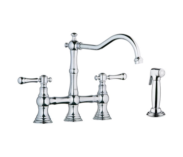BRIDGEFORD BRIDGE FAUCET WITH SIDE SPRAY - Kitchen taps from Grohe USA ...