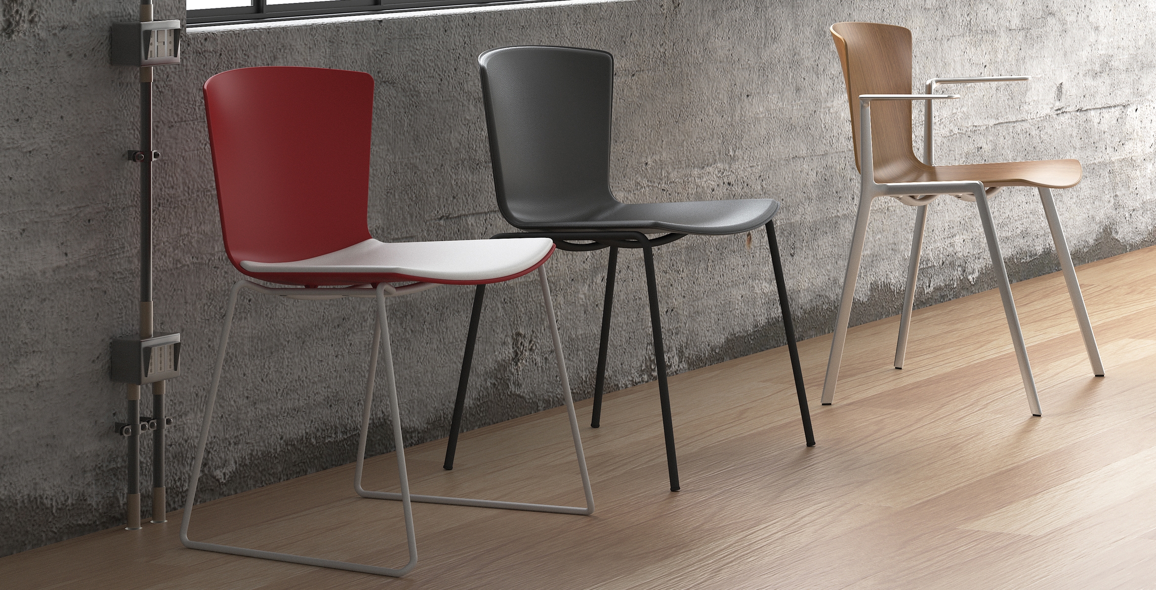 SLAM SIDE CHAIR 4 LEG BASE - Chairs from Leland International | Architonic