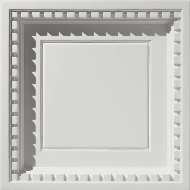 COFFERED DENTIL WITH REVEALED EDGE CEILING TILE - Mineral composite ...