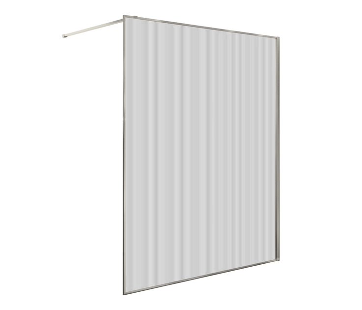 STUDIO 316 | WALK-IN SHOWER PANEL FLUTED GLASS 1200X2000 MM BRUSHED ...