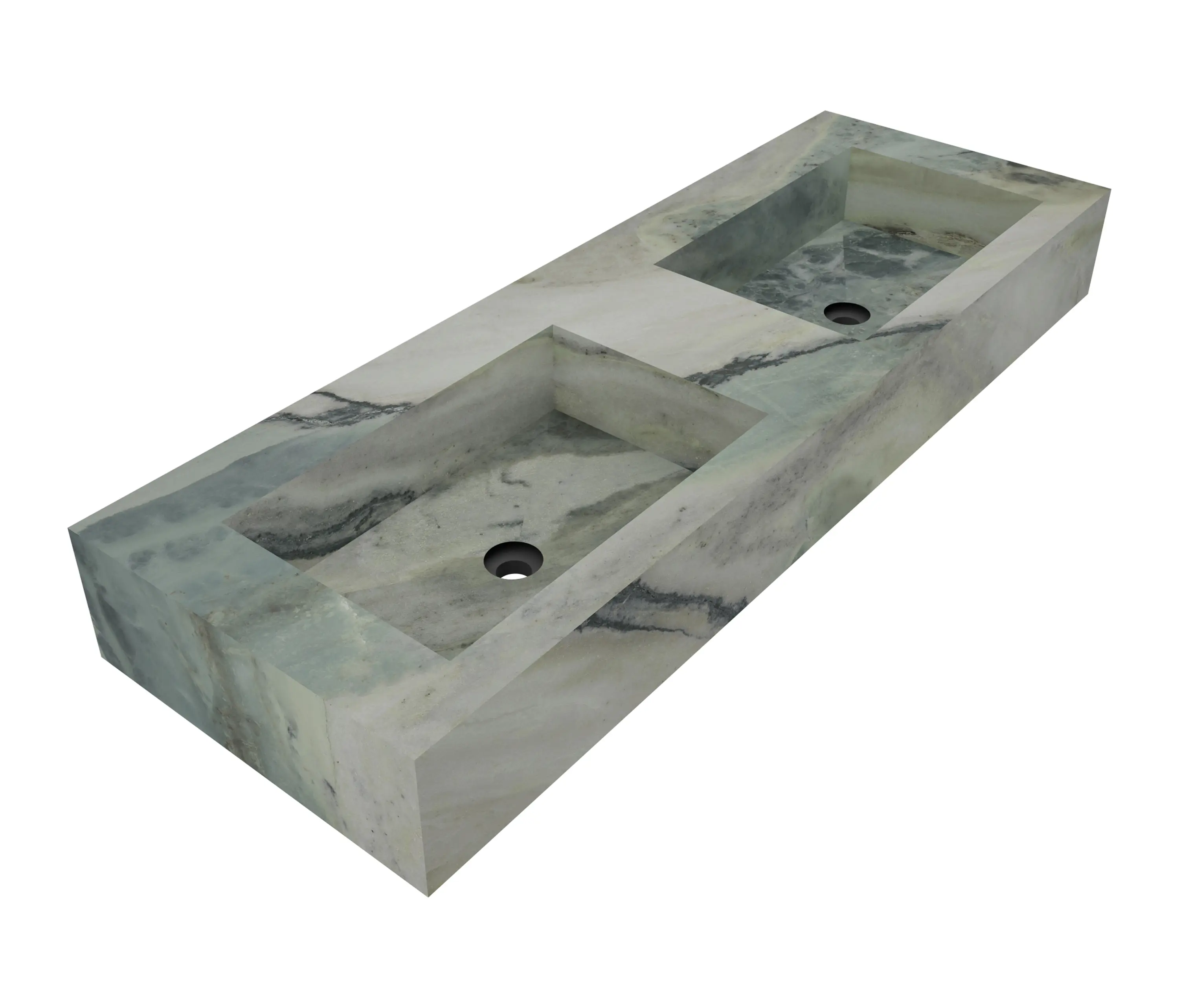 COURCHEVEL WALL MOUNTED DOUBLE BOWL WASH BASIN - Wash basins from ...