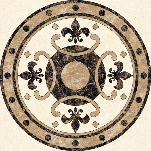 MEDALLION ROUND | PH055 - Natural stone rosones from Gani Marble Tiles ...