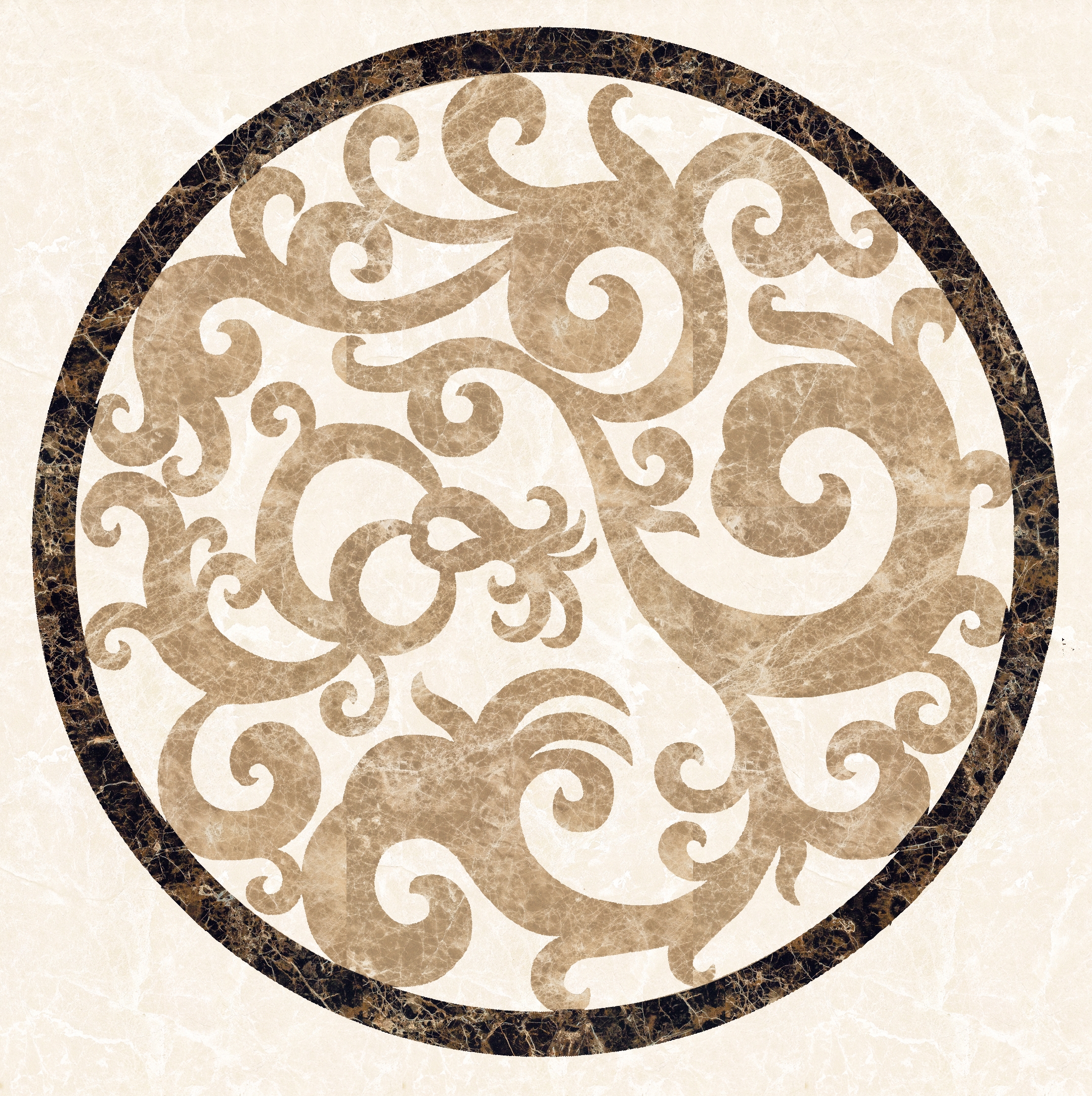 MEDALLION ROUND | PH028 - Natural stone rosones from Gani Marble Tiles ...