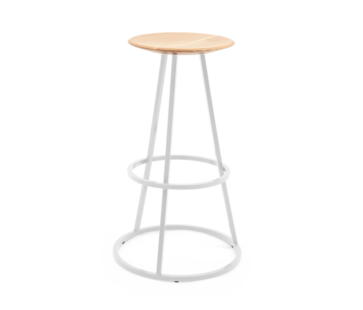 GUSTAVE GRAND | BAR STOOL OAK H77, LIGHT GREY - Bar stools from Hartô ...